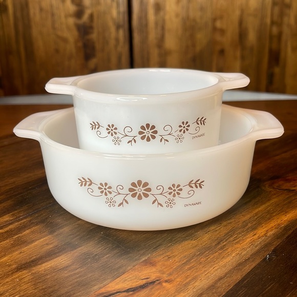 Dining | 195s Dynaware Pyr O Rey Milk Glass Mixing Bowls Mid Century ...
